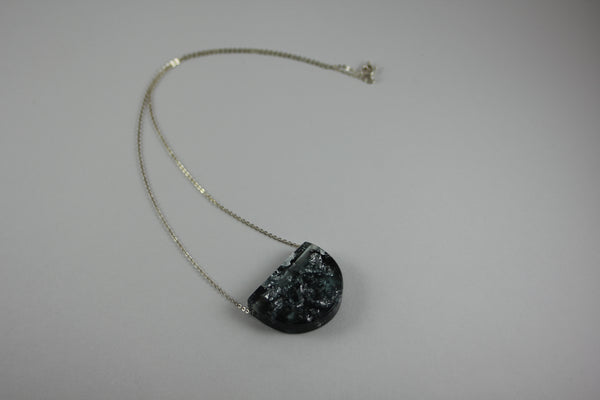Sustainable Plant Based Eco-Resin Half Moon Necklace – Lei-Lei