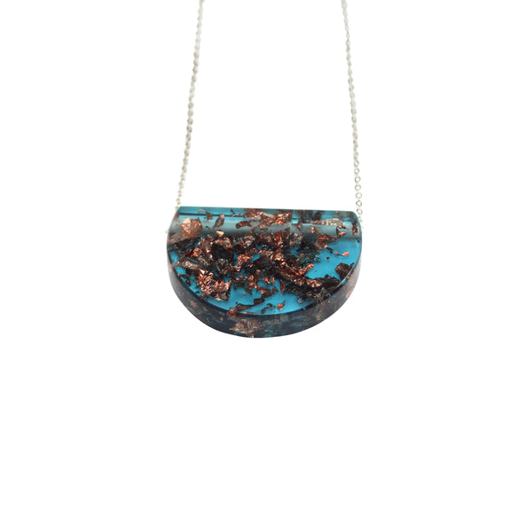 Sustainable Plant Based Eco-Resin Half Moon Necklace – Lei-Lei