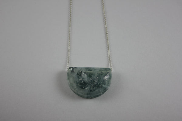 Sustainable Plant Based Eco-Resin Half Moon Necklace – Lei-Lei